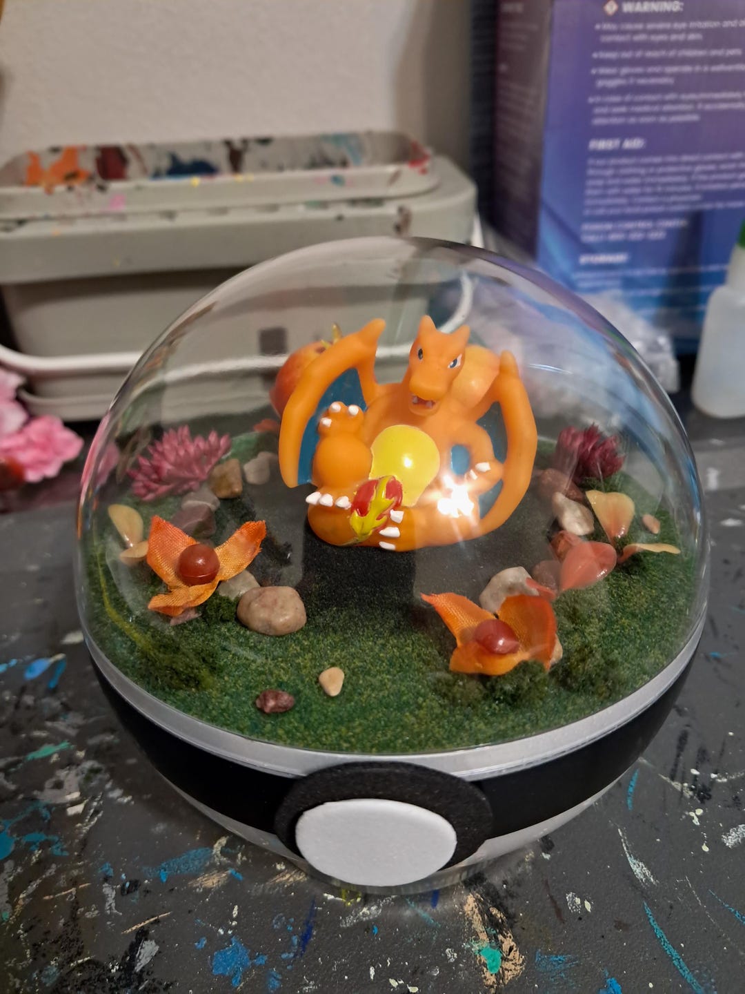 Charizard Medium Pokemon Pokeball Terrarium Paradise Ball Shelf Desk ...