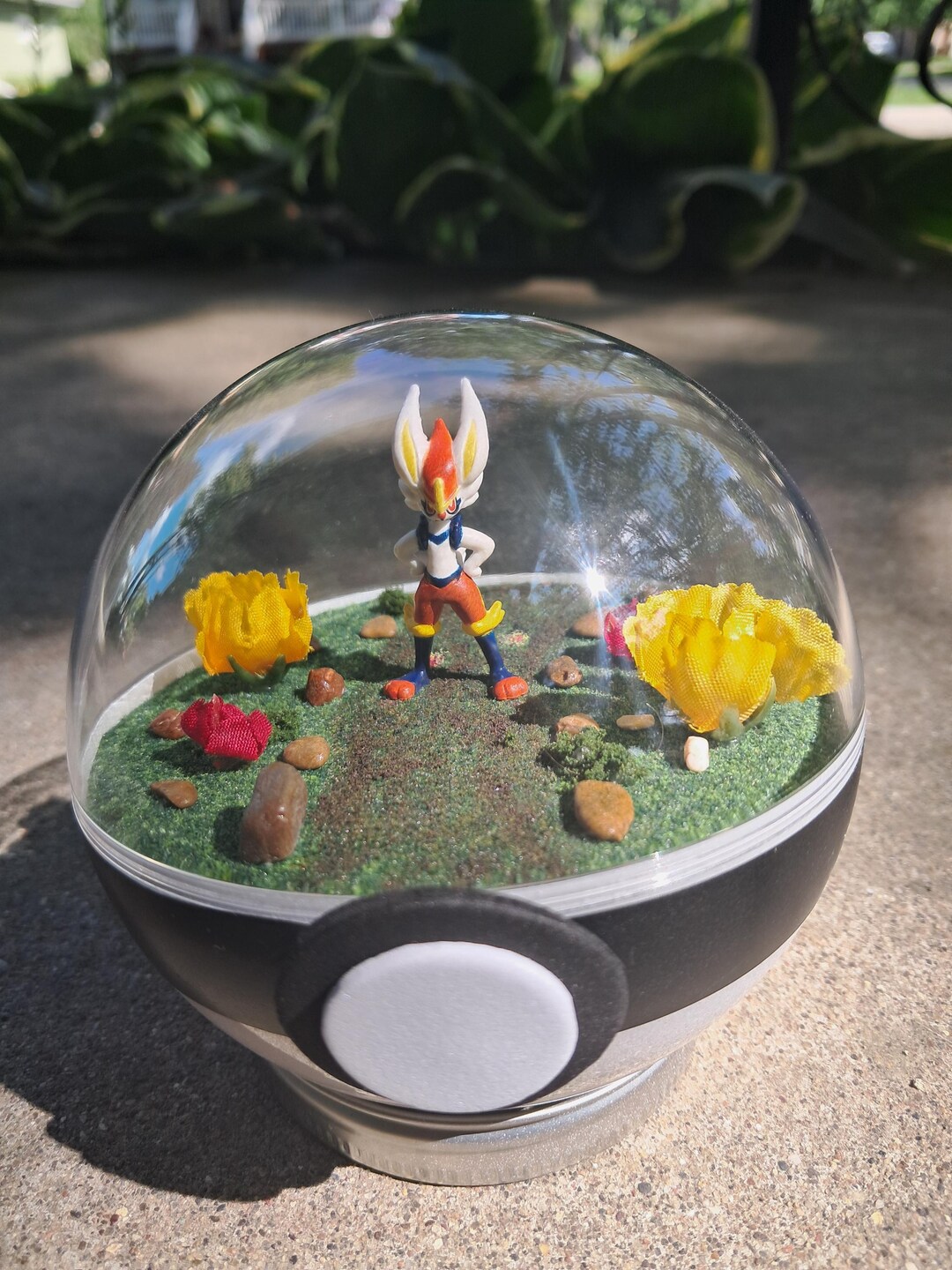 Cinderace Small Pokemon Pokeball Terrarium Paradise Ball Shelf Desk ...