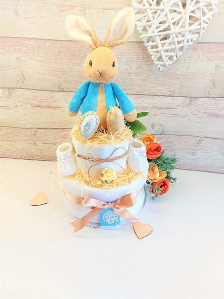 Nappy Cakes Peter Rabbit Theme Unisex Baby Hamper Baby Boy | Etsy UK