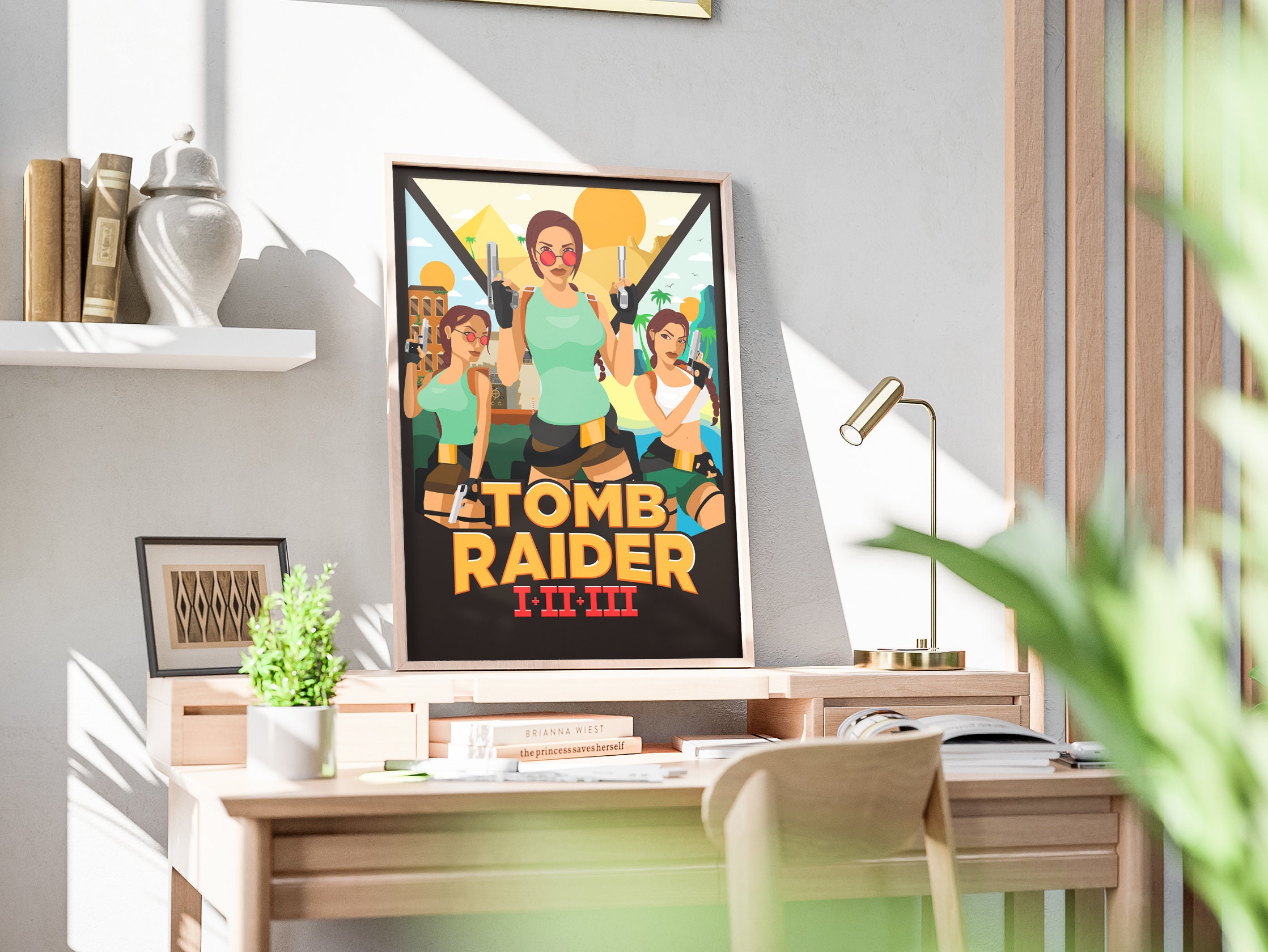 TOMB RAIDER REMASTERED Trilogy Starring Lara Croft Art Print Lara Croft ...