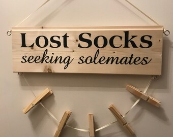 Lost Socks Sign - Etsy