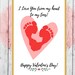 Happy Valentine's Day Footprint Art Printable Love You From My Head to ...