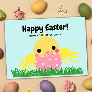 Happy Easter Footprint Art | Little Chick Footprint Craft | Easter ...