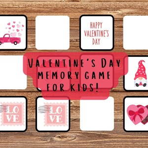 Valentine's Day Memory Game | Printable Card Matching Game for Kids ...