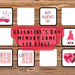 Valentine's Day Memory Game Printable Card Matching Game - Etsy