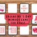 Valentine's Day Memory Game Printable Card Matching Game - Etsy