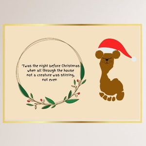 Christmas Footprint Art Twas the Night Before Christmas Mouse Footprint ...