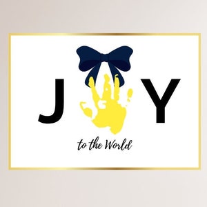 Joy to the World Handprint Art Printable Merry Christmas Handprint ...