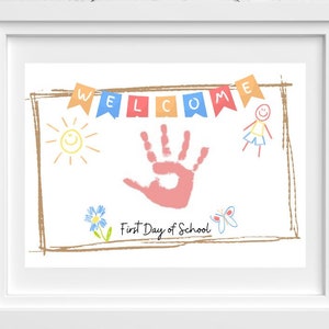 First Day of School Handprint Art First Day of School - Etsy
