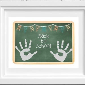 Back to School Handprint Art Printable Back to School - Etsy