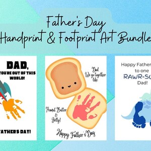 Father's Day Craft Bundle Father's Day Footprint Art Father's Day ...