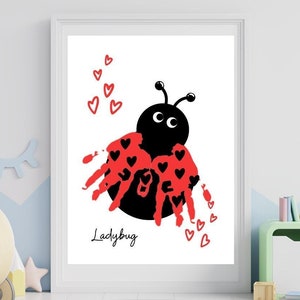 Footprint Art | Footprint Craft | Handprint Printable | Ladybug ...