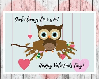 Owl Handprint Craft - Etsy