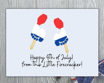 4th of July Footprint Art Fourth of July Footprint Craft for Infants ...