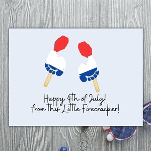 Happy 4th of July Footprint Art Fourth of July Footprint Craft for ...