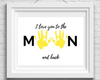 Valentine Handprint Art Printable Valentine's Day - Etsy