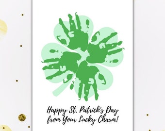 Little Lucky Charm St. Patrick's Day Footprint Craft - Etsy