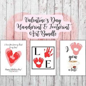 Valentine's Day Handprint Art Printable Craft for Kids - Etsy
