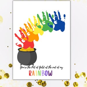 St. Patrick's Day Handprint Art A Pot of Gold at the End of the Rainbow ...
