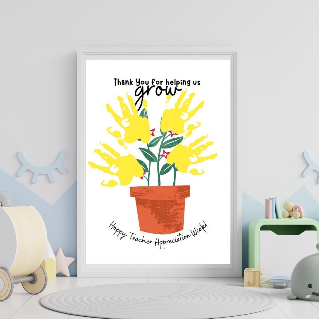Teacher Appreciation Footprint Art | Teacher Appreciation Handprint Art ...