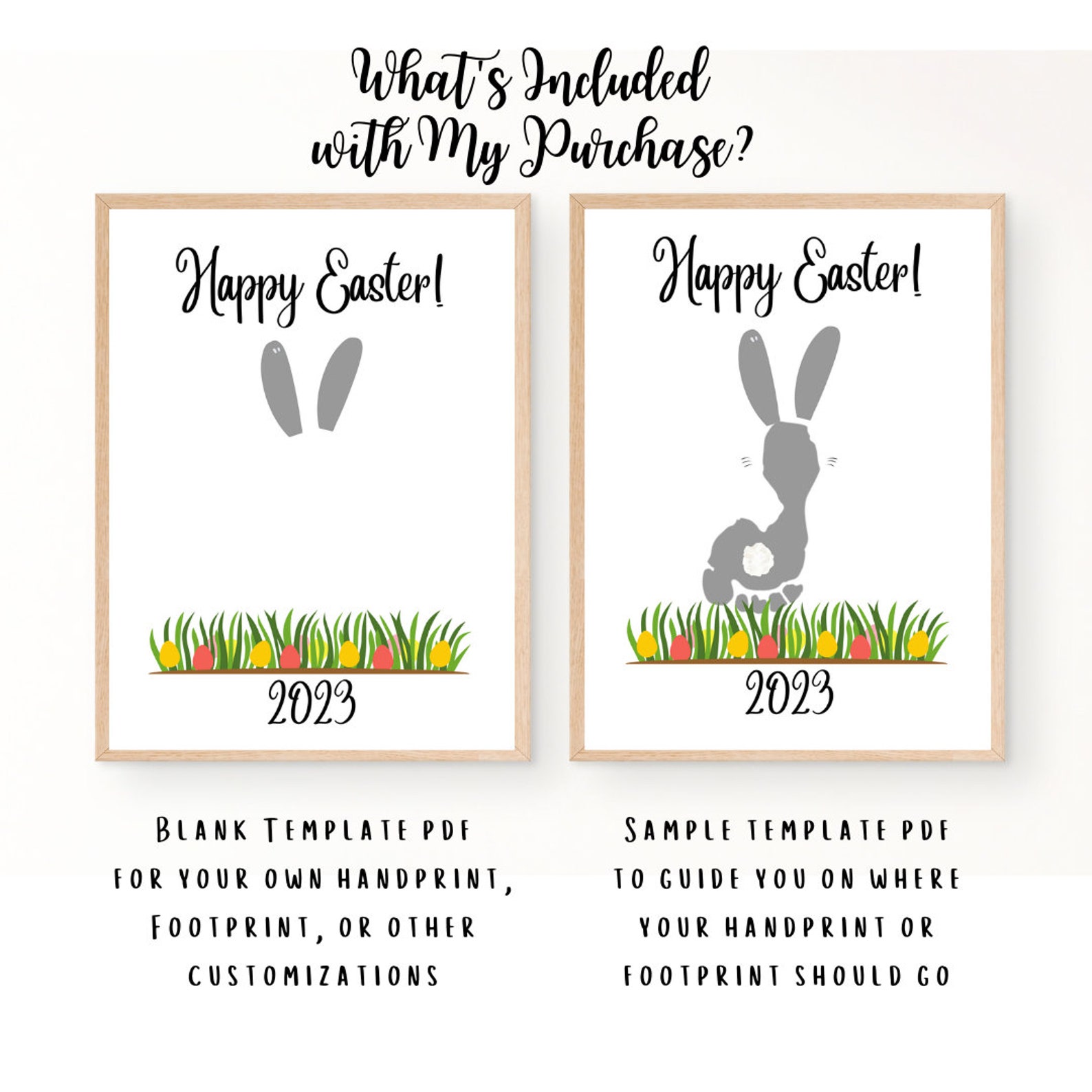 Happy Easter Footprint Art | Easter Bunny Footprint Craft | Easter Baby ...
