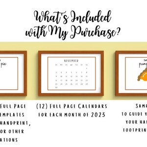 Handprint Calendar 2025 | Footprint Art Calendar | 2025 Calendar ...
