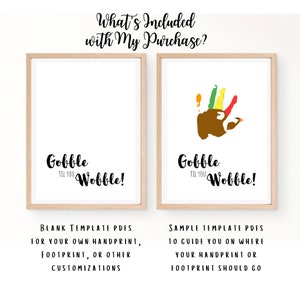 Thanksgiving Turkey Handprint Art Printable | Gobble Til You Wobble ...