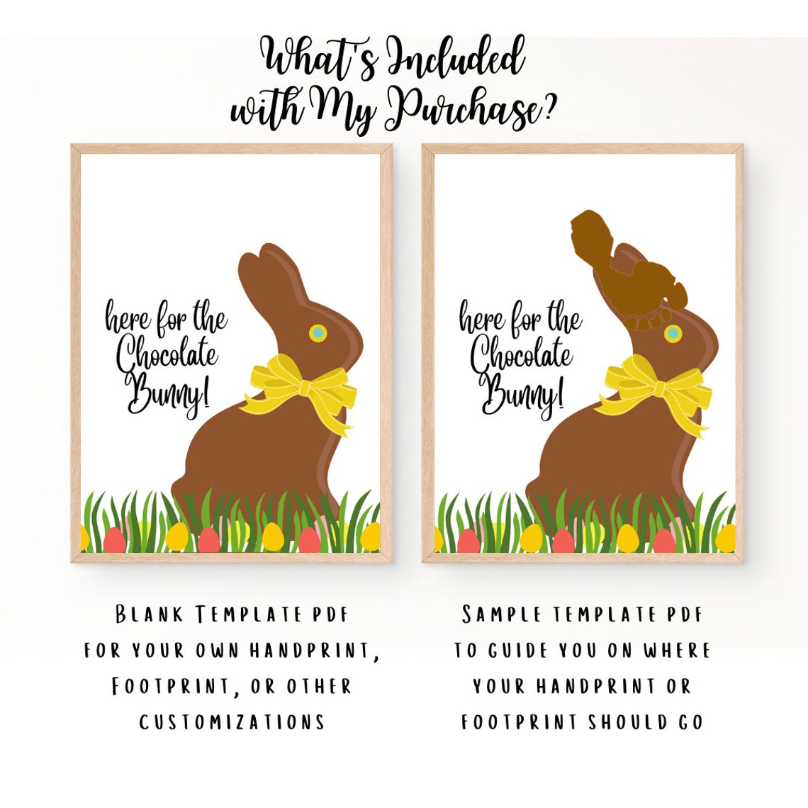 Chocolate Easter Bunny Footprint Art | Chocolate Bunny Handprint ...