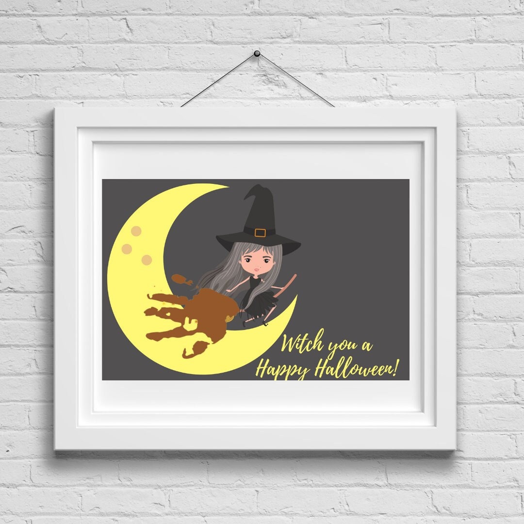 Halloween Handprint Craft Halloween Footprint Craft Halloween Footprint ...