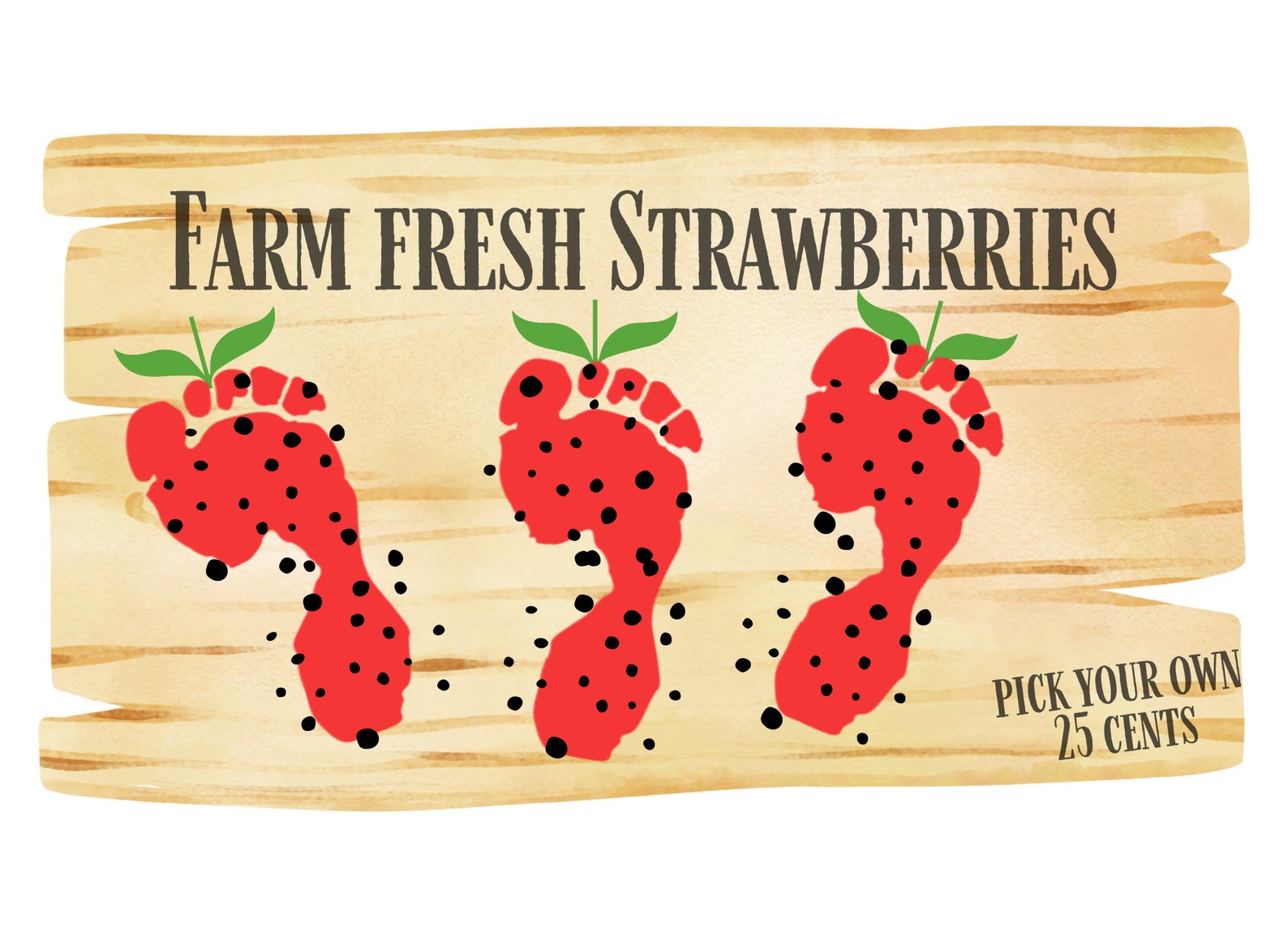 Strawberry Footprint Art | Strawberry Season Footprint Craft ...