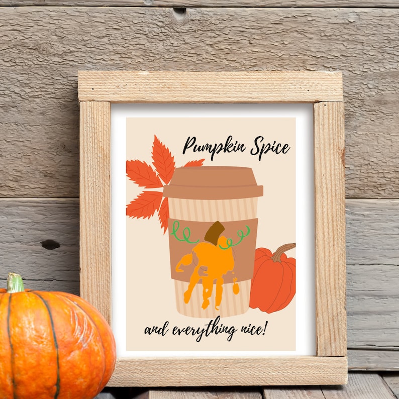 Pumpkin Footprint Craft | Pumpkin Handprint Craft | Pumpkin Spice ...