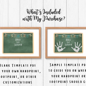 Back to School Handprint Art Printable | Back to School Footprint Art ...
