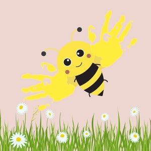 Footprint Art | Footprint Craft | Handprint Printable | Bumblebee ...