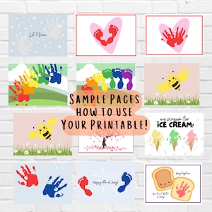 Handprint Calendar 2025 | Footprint Art Calendar | 2025 Calendar ...