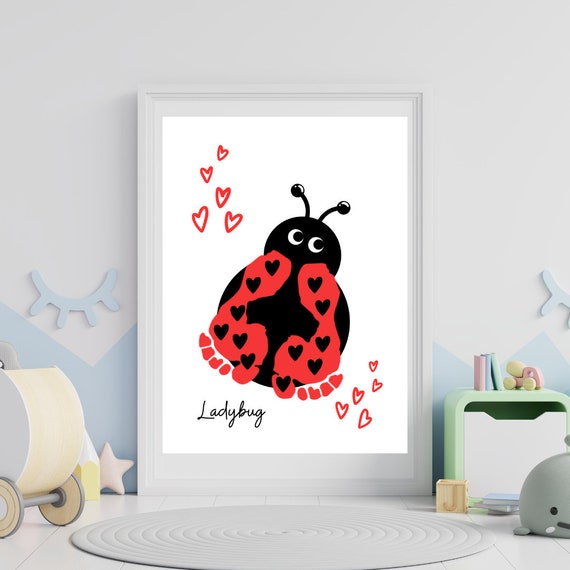 Ladybug Handprint Art