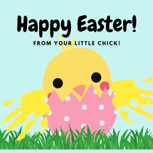 Happy Easter Footprint Art | Little Chick Footprint Craft | Easter ...