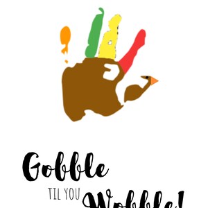 Thanksgiving Turkey Handprint Art Printable Craft Bundle | Thankful ...