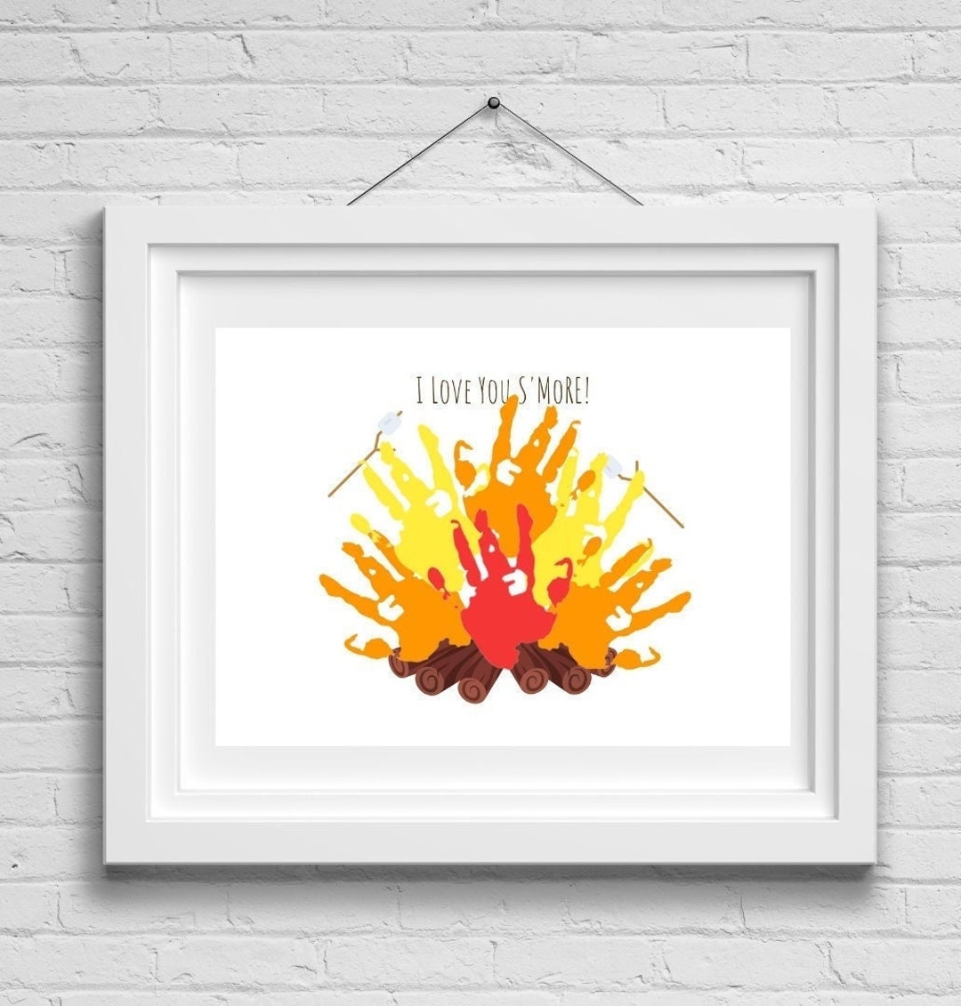 Smore Handprint Craft | S'more Footprint Craft | Love You Smore ...