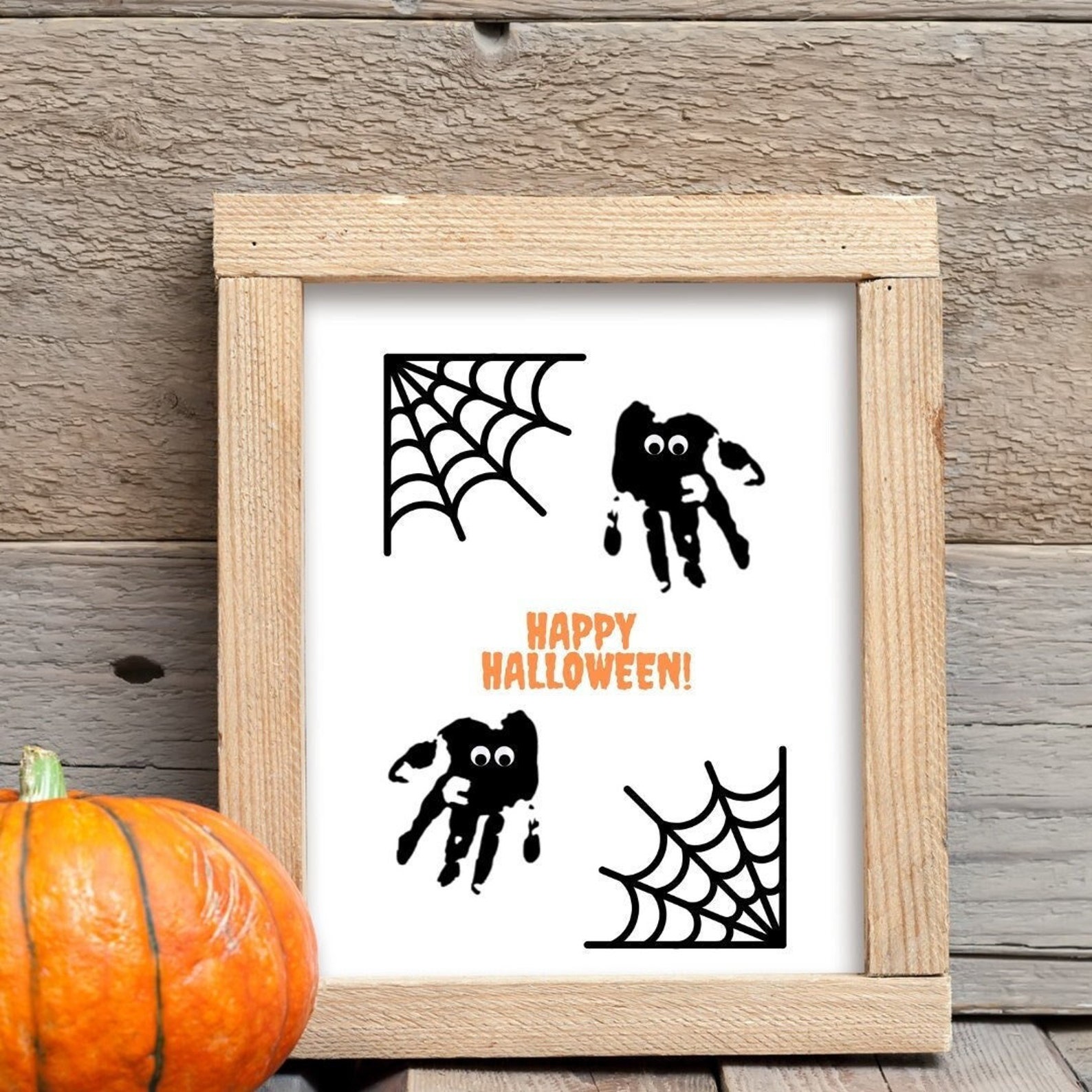 Happy Halloween Spider Handprint Art Printable Spider Kids - Etsy