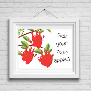 Fall Handprint Craft Fall Footprint Art Footprint Craft Apple Handprint ...