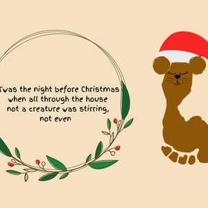 Christmas Footprint Art | Twas the Night Before Christmas Mouse ...