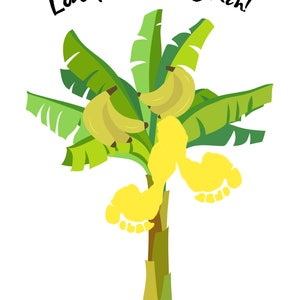 Love You a Whole Bunch Banana Handprint Art | Banana Footprint Art ...