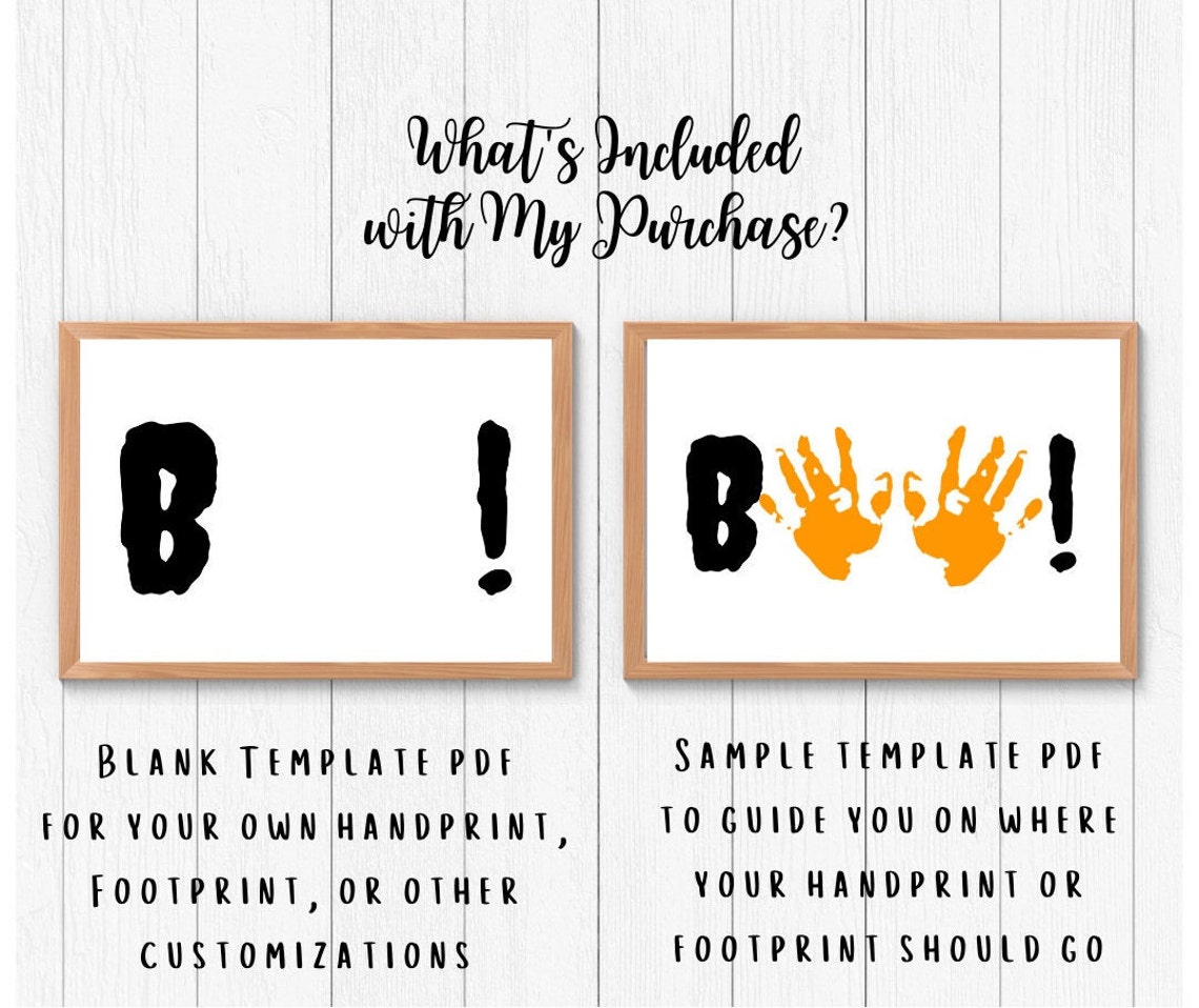 Halloween BOO! Handprint Art Printable | Halloween Ghost Footprint Art ...
