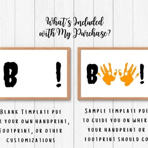 Halloween BOO! Handprint Art Printable | Halloween Ghost Footprint Art ...