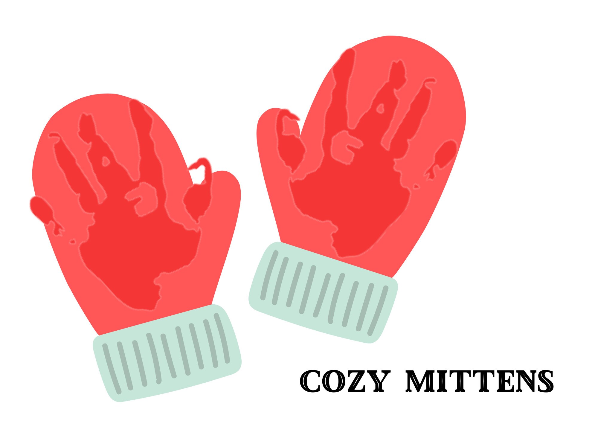 Winter Mittens Handprint Craft | Mittens Handprint Art | Snow Gloves ...