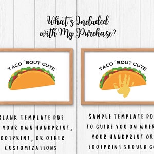 Taco Handprint Art | Taco Footprint Art | Taco Bout Cute Footprint ...