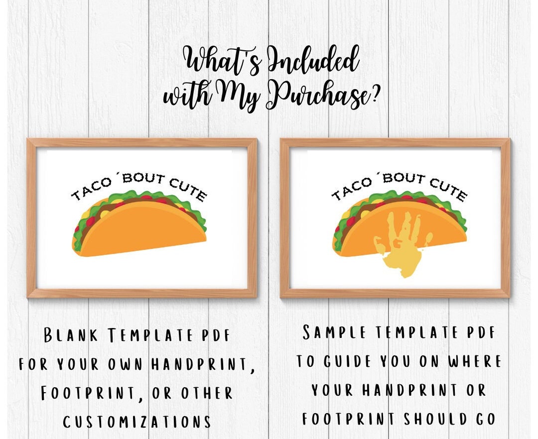 Taco Handprint Art | Taco Footprint Art | Taco Bout Cute Footprint ...