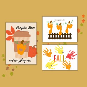 Fall Footprint Craft Bundle | Fall Handprint Craft | Autumn Footprint ...