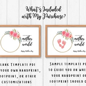 Mother's Day Footprint Art | Mother's Day Handprint Art | to the World ...