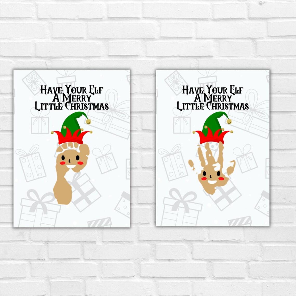 Have Your Elf A Merry Little Christmas Footprint Art Printable - Etsy